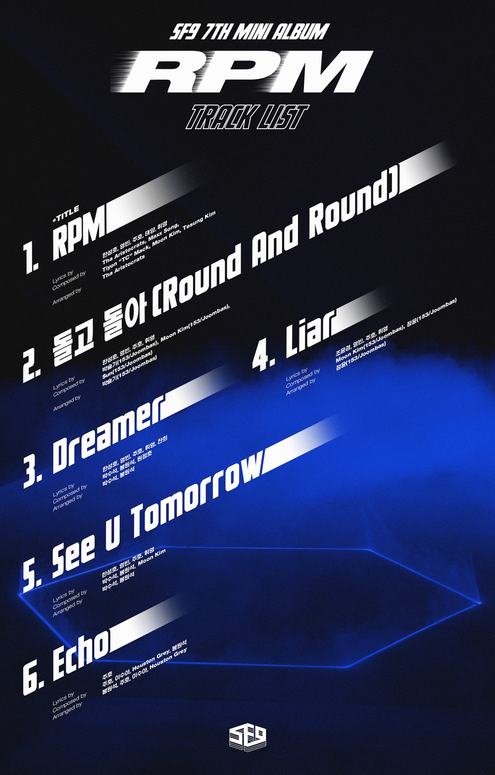 SF9, 새 앨범 ‘RPM’ 하이라이트 메들리 공개... 작사+작곡 멤버 참여