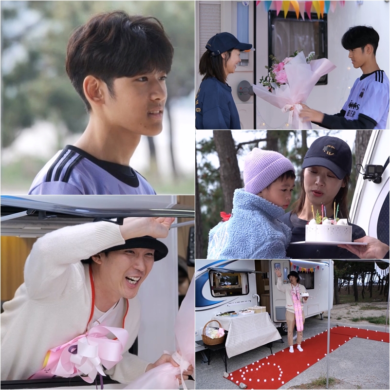 ‘장신영♥ 강경준 5주년 결혼기념일 맞아 ‘인간 화환 깜짝 변신 슈돌